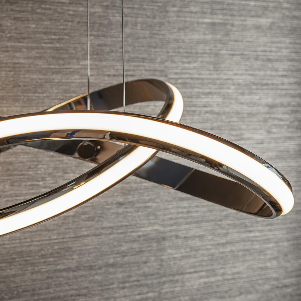Aria Chrrome with White Diffuser Pendant Light