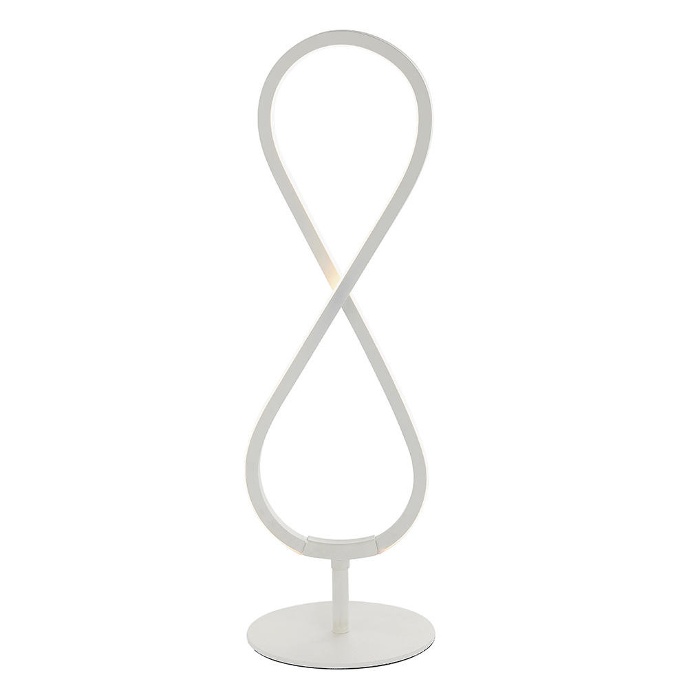 Paradox Matt White with White Diffuser Table Lamp