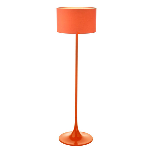 Toledo Satin Orange with Shade Floor Lamp