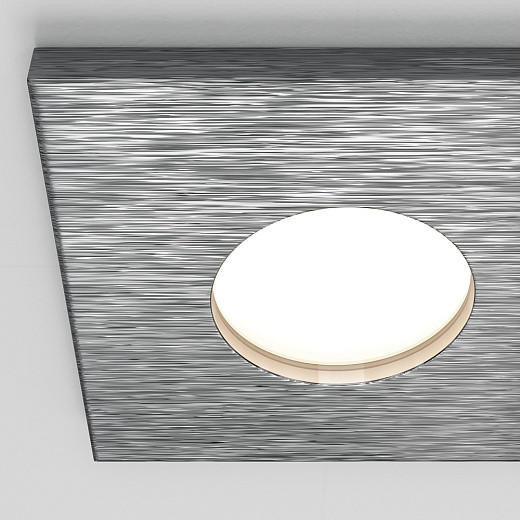 Stark Silver with White Diffuser Square Ceiling Recessed Light
