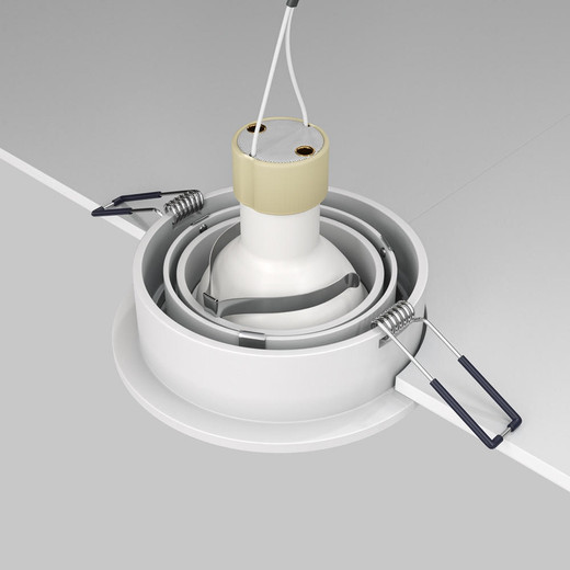 Atom White Adjustable Round 2.5cm Ceiling Recessed Light