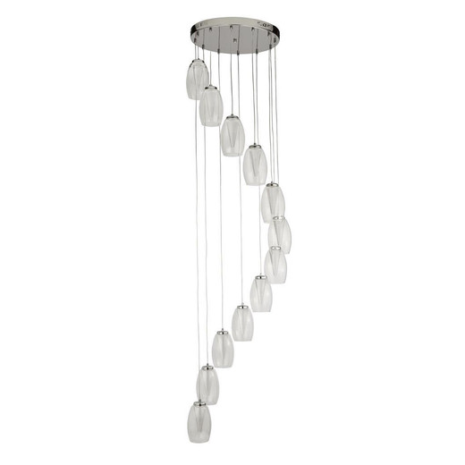 Cyclone 12 Light Clear Glass Cluster Pendant