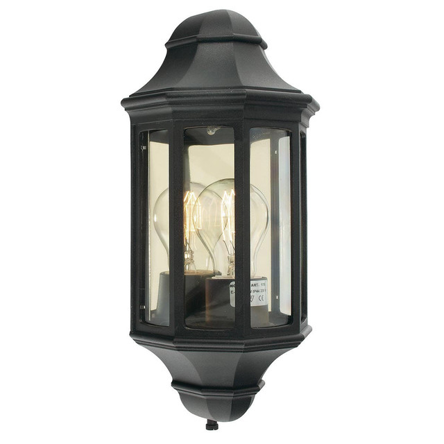 Malaga Black IP44 Wall Light