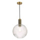 Nikolas Brass with Smoked Glass Pendant Light