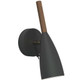 Pure 10 Black with Wooden Detail Wall Light - Clearance