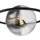 Olympus 4 Light Matt Black with Smoked and Clear Glass Diffuser Semi ...