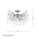 Willow 3 Light Satin Pewter with Crystal Semi Flush Ceiling Light