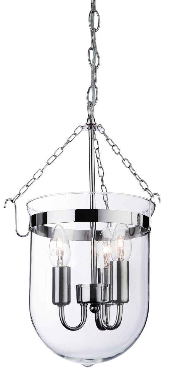 Lantern Grande 8 Light Black with Clear Glass Lantern
