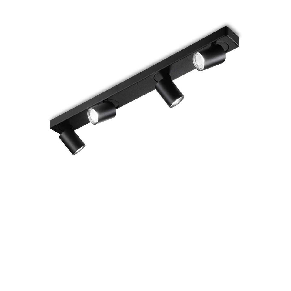 Glim PL4 4 Light Black with Adjustable Bar Ceiling or Wall Spotlight