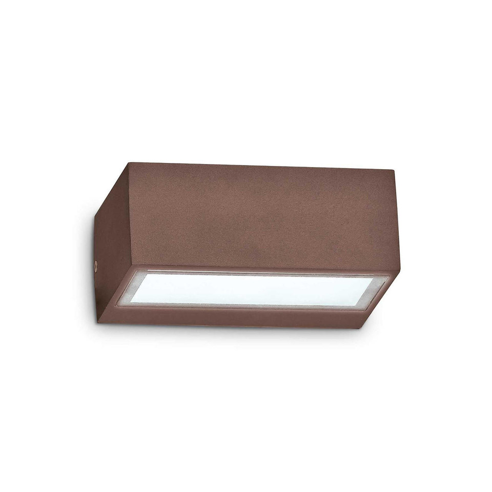 Up AP1 Coffee with Clear Glass Diffuser Downward IP44 Wall Light