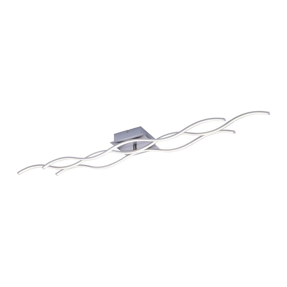 WAVE 4 Light Silver Medium Square Ceiling Light