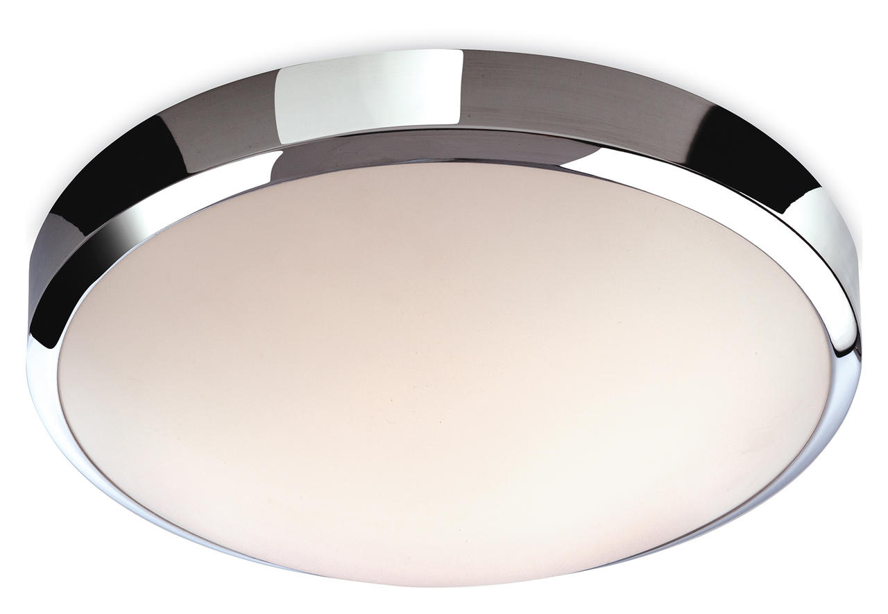 Toro Chrome with Opal Diffuser LED Flush Ceiling Light