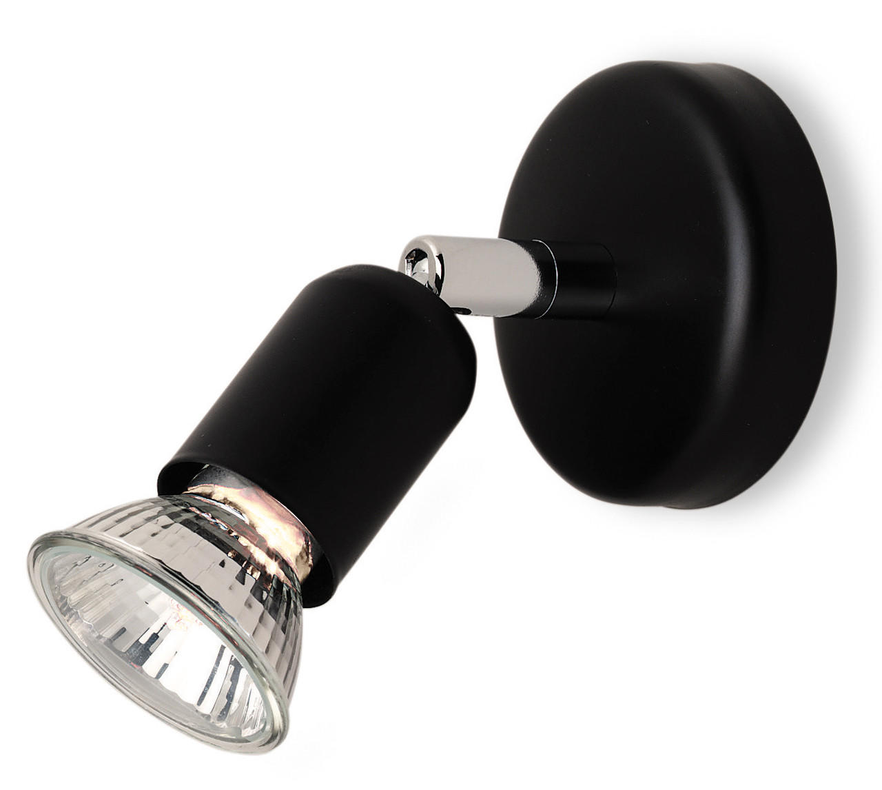 Runner Black Adjustable Head Wall Spotlight