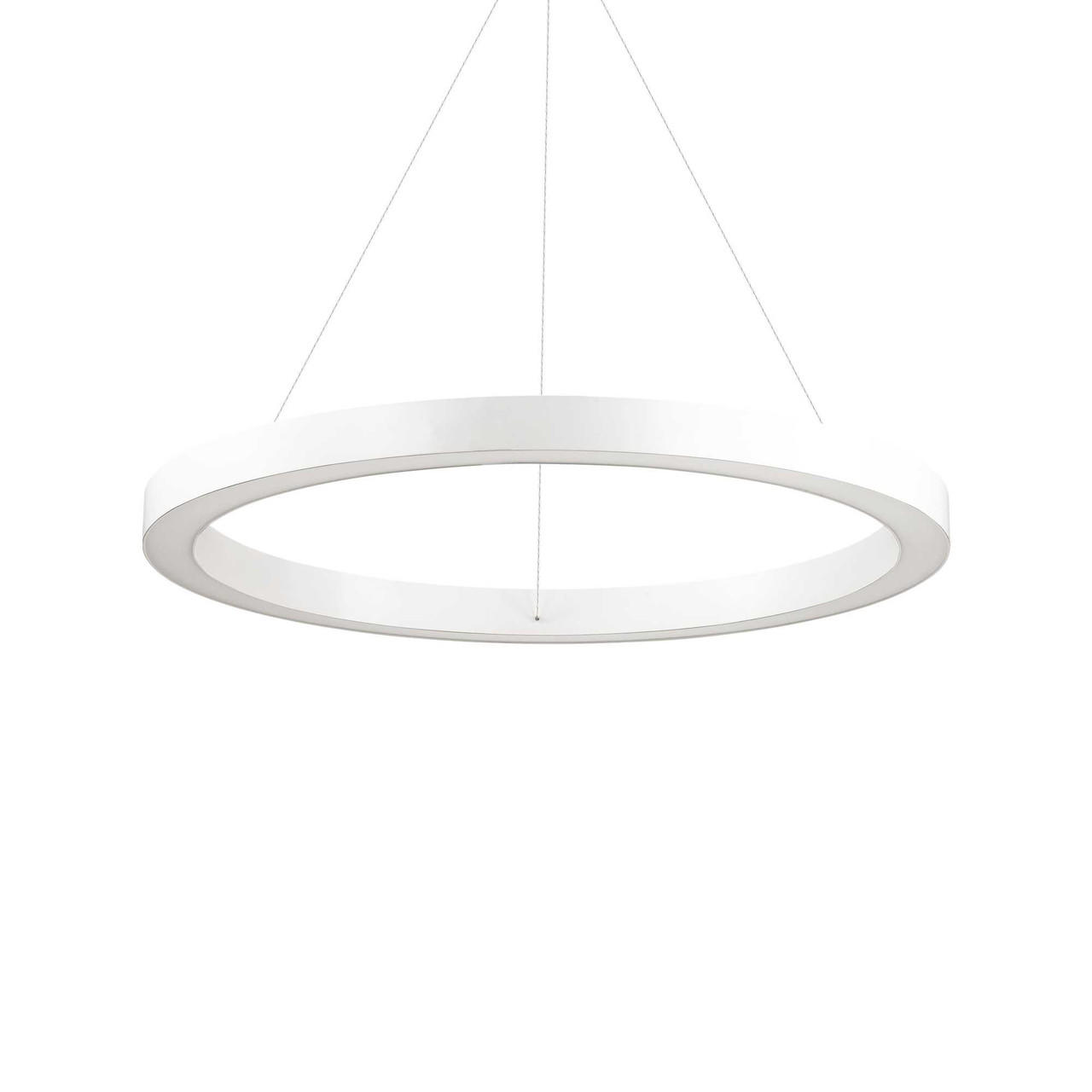 Oracle White Round 70cm LED Ringed Pendant Light