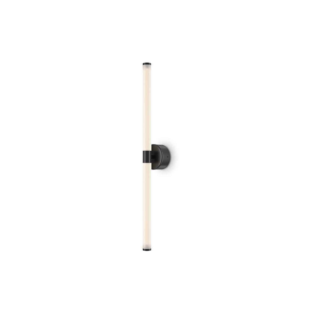 Axis 2 Light Black with White Diffuser Up and Down Wall Light