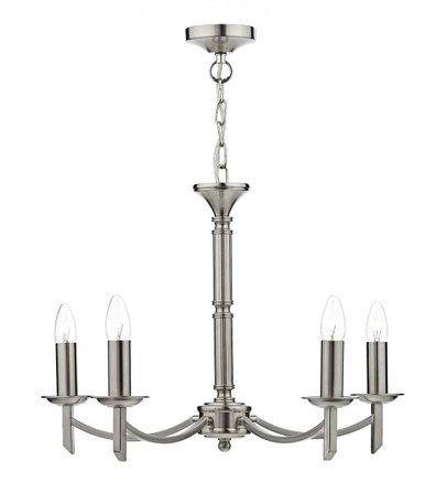 Ambassador 5 Light Dual Mount Chrome Pendant Chandelier