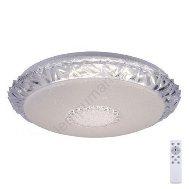 Lucca Opal and Clear Crystal Effect 400mm Circular LED Flush Ceiling Light