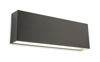 Midas 2 Light Graphite Resin 24cm LED Up Down Wall Light