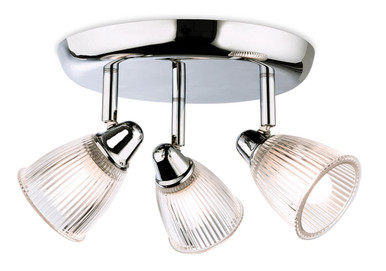Echo 3 Light Chrome Adjustable IP44 Ceiling Spotlight