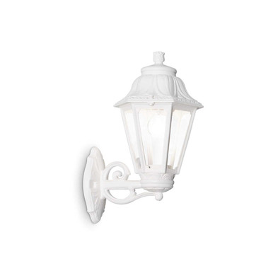 Anna AP1 White with Clear Glass 27.5cm Resin IP55 Wall Light