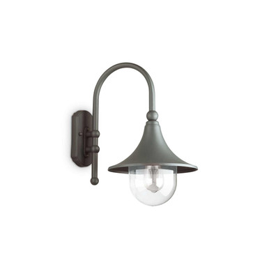 Cima AP1 Anthracite with Clear Acrylic Diffuser IP43 Wall Light