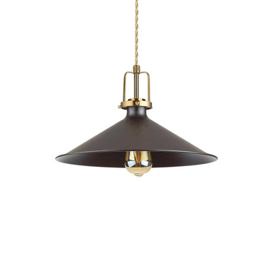 Eris-4 SP1 Satin Gold with Black Shade Pendant Light