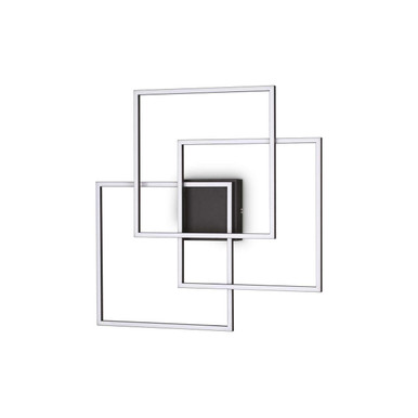 Frame PL Black Triple Square LED Wall Light