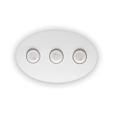 Logos PL3 3 Light White Oval LED Ceiling or Wall Light