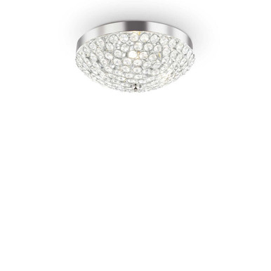 Orion PL5 5 Light Chrome with Crystal Flush Ceiling Light
