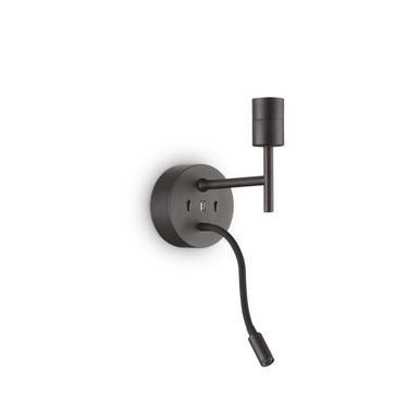 Set Up MAP2 2 Light Black with Adjustable Reading Light LED Wall Light