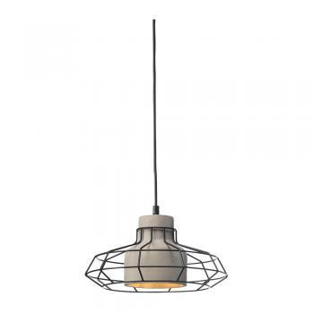 Klos Black with Concrete Single Pendant Light
