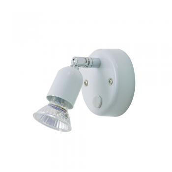 Bas White Switched Adjustable Spotlight