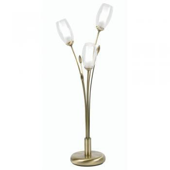 Pandora 3 Light Antique Brass with Glass Diffuser Table Lamp