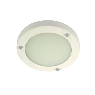 Rondo Matt White 18cm IP44 Bathroom Ceiling Light