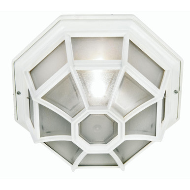 Aden White with Acrylic Diffuser IP44 Flush Ceiling Light