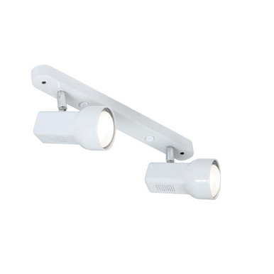 Quattro 2 Light White Adjustable Bar Spotlight