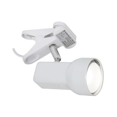Quattro White Adjustable Head Clip Spotlight