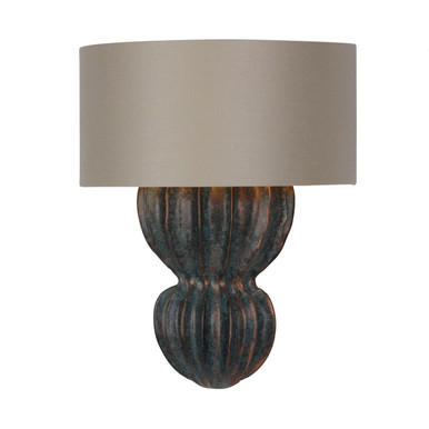 Botany Verdigris Finish With Bespoke Shade Wall Light