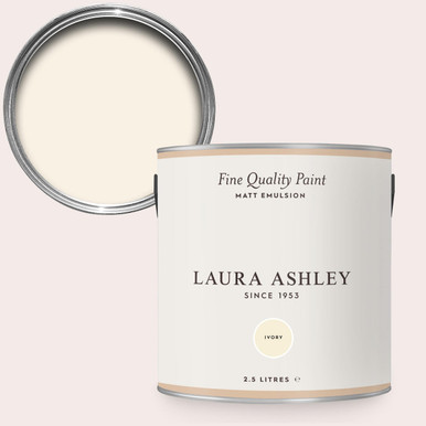 Laura Ashley Ivory 2.5l Matt Emulsion Paint | The Online Lighting Store
