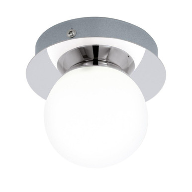 Mosiano Chrome with Opal White Glass Shade Wall and Ceiling Light ...