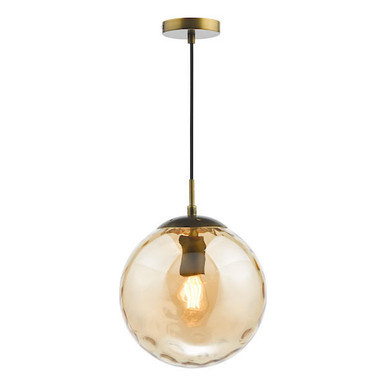 Ripple Bronze with Champagne Glass Diffuser Pendant Light