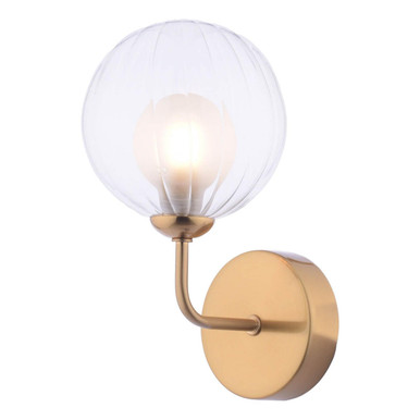 Feya Antique Bronze with Clear and Opal Glass Diffuser Wall Light