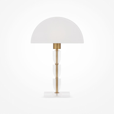 Prima Brass with White Diffuser Table Lamp