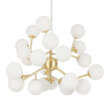 Dallas 24 Gold with White Diffusers Pendant Light