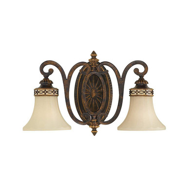 Drawing Room 2 Light Walnut Upward Wall Light