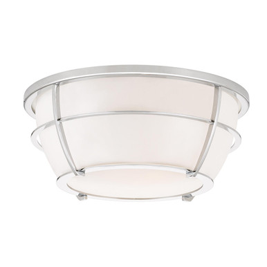 Chance 2 Light Polished Chrome IP44 Bathroom Ceiling Light