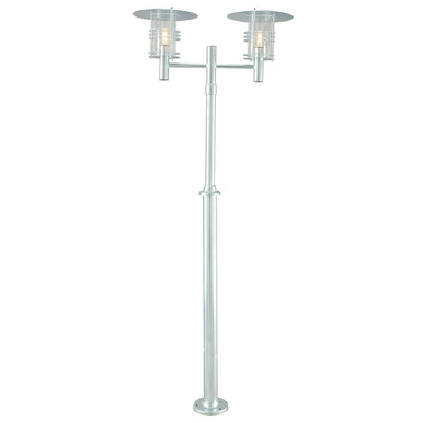 Stockholm 2 Light Galvanised IP54 Twin Lamp Post Light