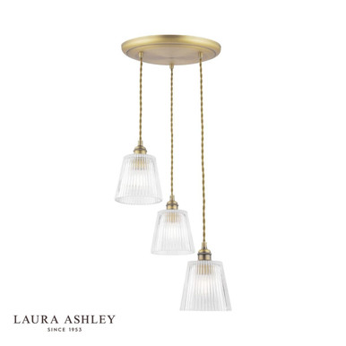 Callaghan 3 Light Antique Brass with Glass Diffusers Cluster Pendant Light