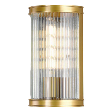 Bianka Bronze with Ribbed Glass Diffuser Wall Light