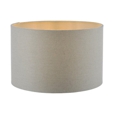 Pyramid Grey Linen Drum 30cm Shade Only